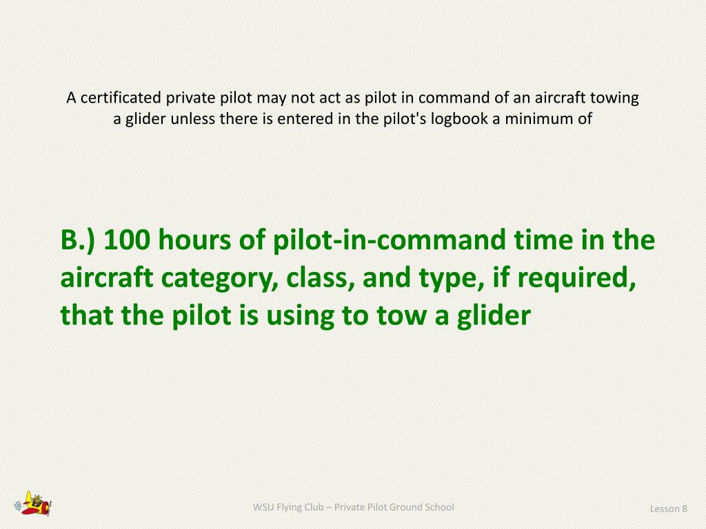 PPT - Private Pilot Ground School Lesson 9 – Aero Medical Factors ...