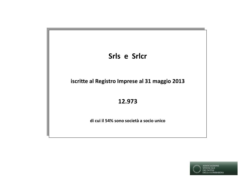 PPT - LE NUOVE TIPOLOGIE DI SRL PowerPoint Presentation, free download ...