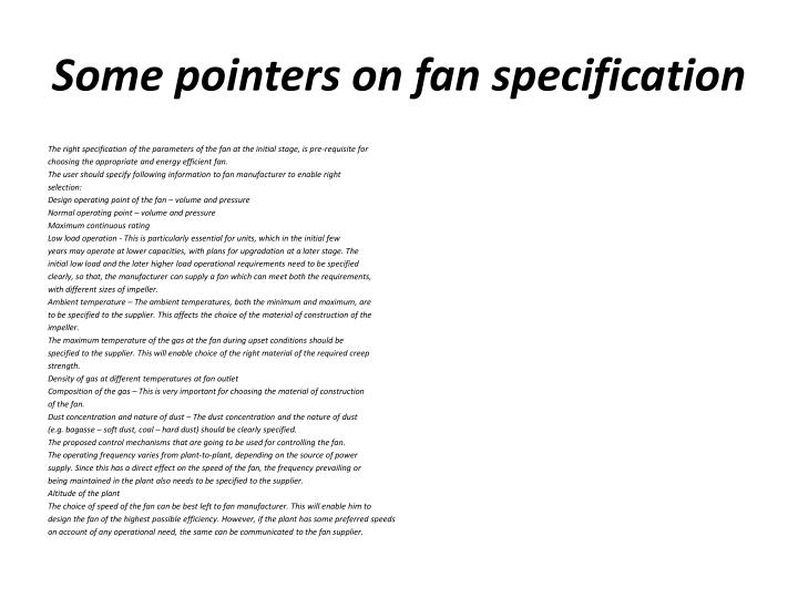PPT - Fans and Blowers PowerPoint Presentation - ID:2103935