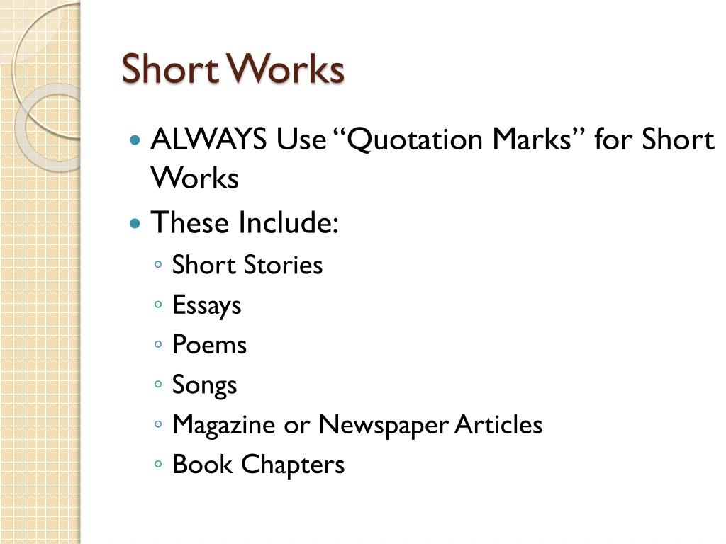 PPT - Long Works vs. Short Works PowerPoint Presentation, free download ... PPT - Long Works vs. Short Works PowerPoint Presentation, free download ...