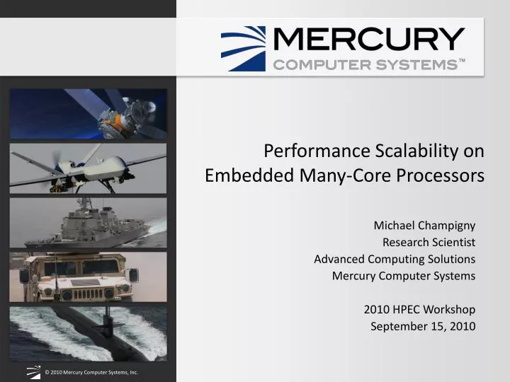 PPT - Performance Scalability on Embedded Many-Core Processors ...