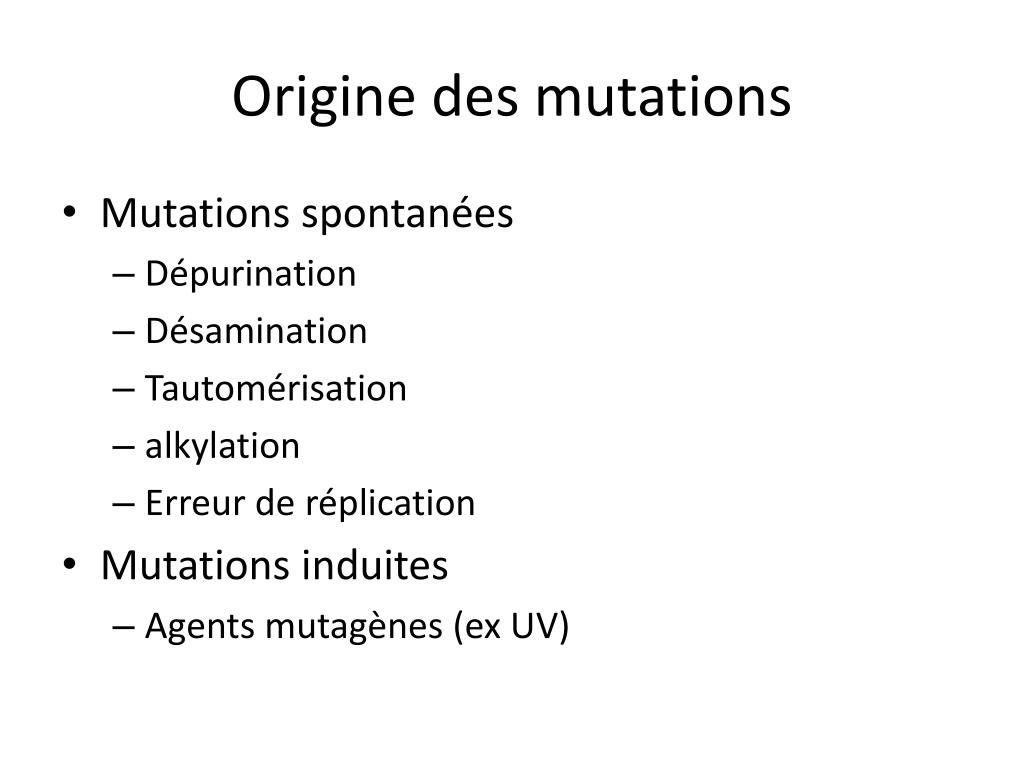 PPT - Stabilité et variabilité de l’information génétique PowerPoint ...