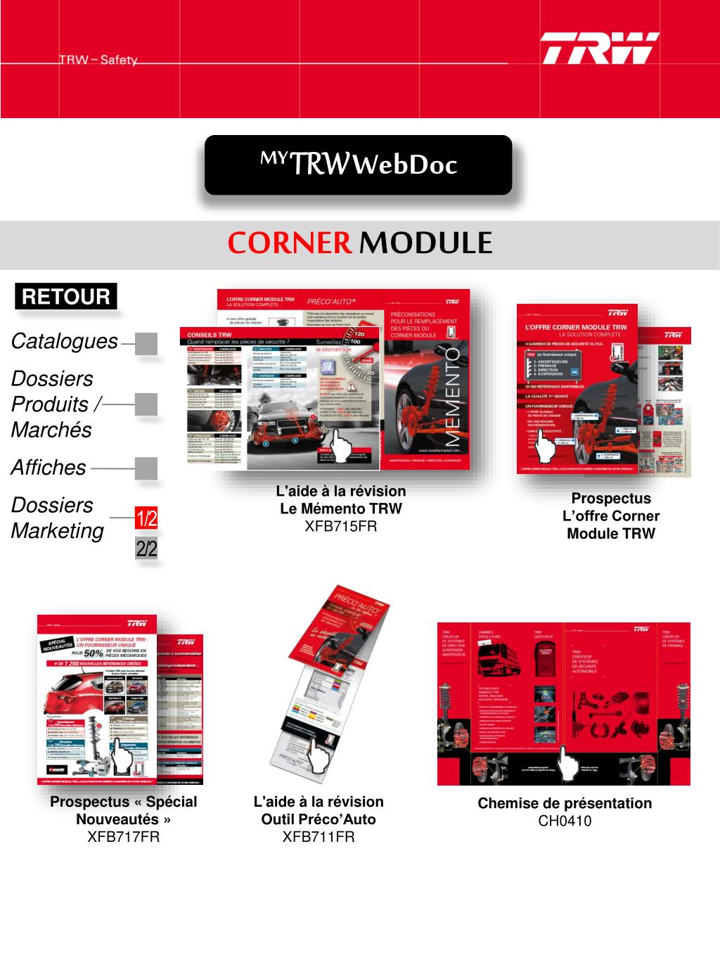 PPT - Freinage Direction et Suspension Amortisseurs Corner Module Poids ...