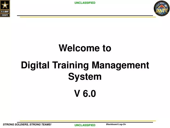 PPT - Welcome to Digital Training Management System V 6.0 PowerPoint ...