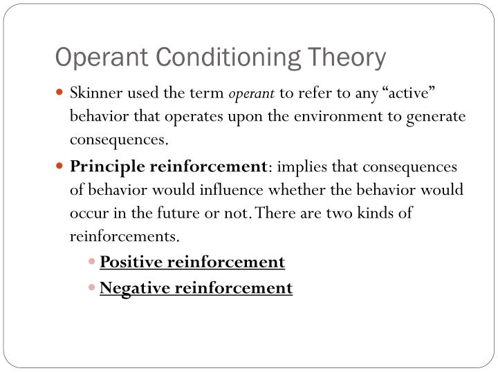 Operant Conditioning Theory