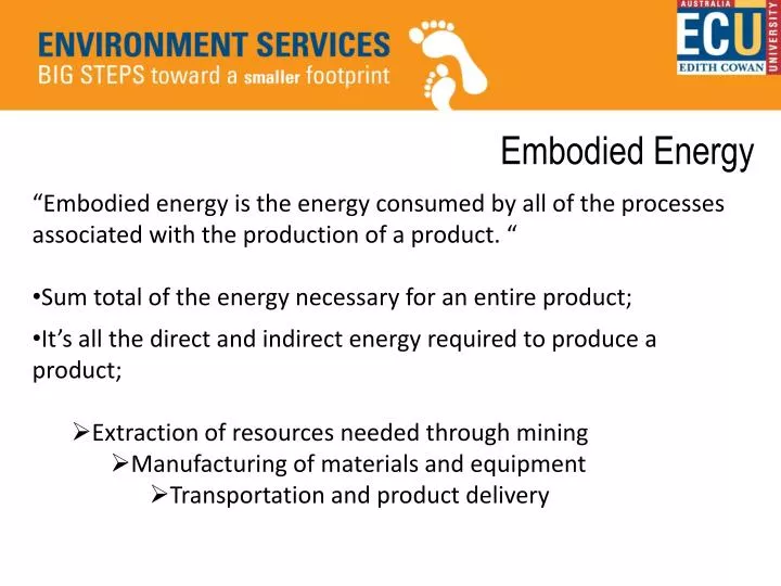 PPT - Embodied Energy PowerPoint Presentation, free download - ID:2105632