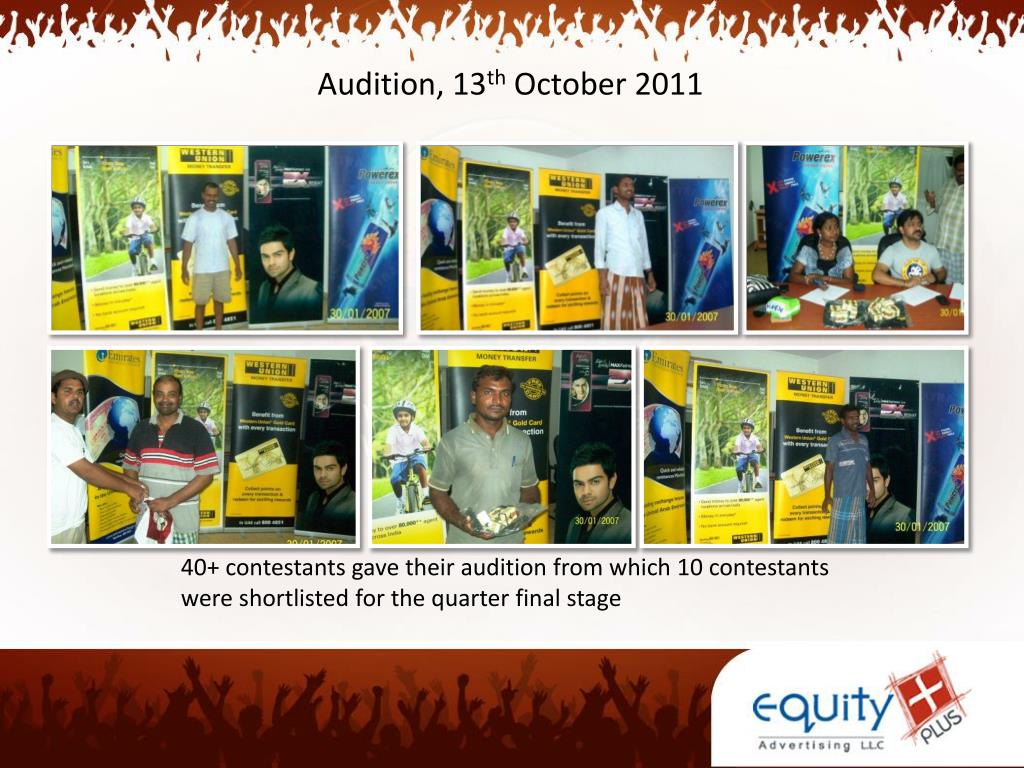 PPT - ETA Ascon camp, Sonapur , Dubai Audition & Quarter Final Stage ...