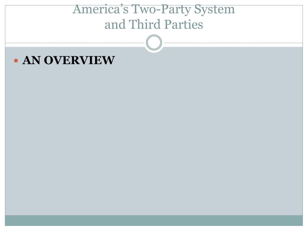 PPT - America’s Political Parties An Overview and Their History ...