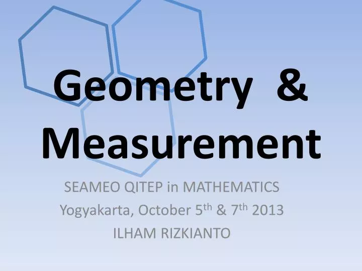 PPT - Geometry & Measurement PowerPoint Presentation, free download - ID:2107259