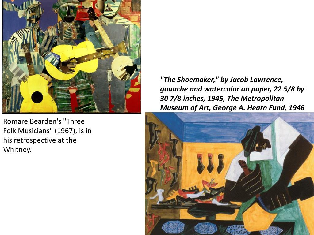 PPT - Romare Bearden's "Three Folk Musicians" (1967), is in his ...