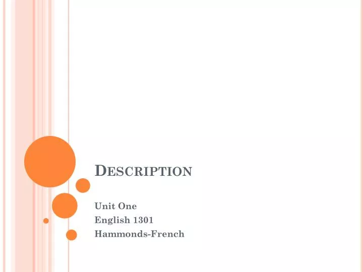 PPT - Description PowerPoint Presentation, free download - ID:2107626