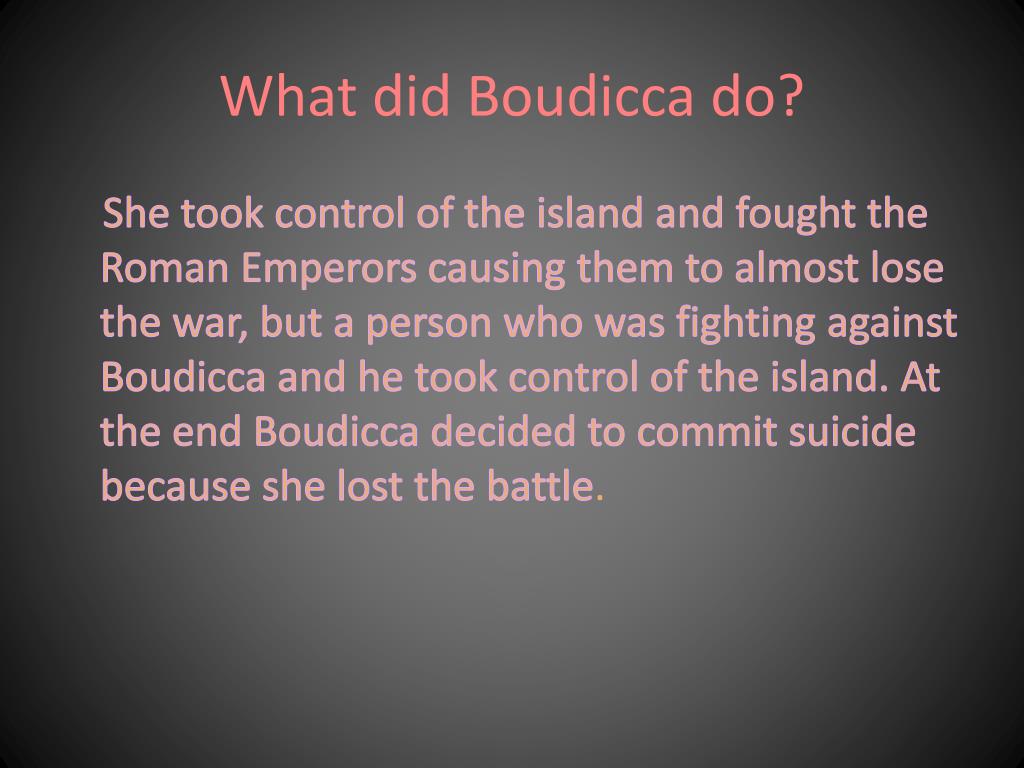 PPT - Boudicca Rebellion Against The Romans PowerPoint Presentation ...