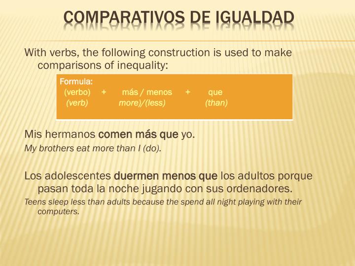 PPT - Comparativos y superlativos PowerPoint Presentation - ID:2108534