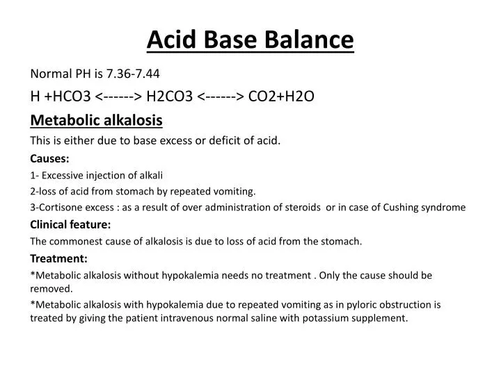 PPT - Acid Base Balance PowerPoint Presentation, free download - ID:2108735