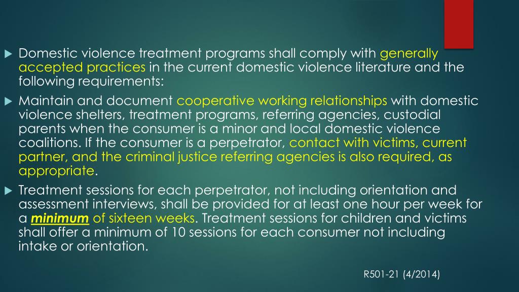 PPT - Understanding Domestic Violence Treatment: Therapist Guidelines ...