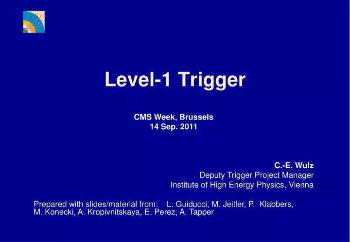 PPT - Level-1 Trigger PowerPoint Presentation, free download - ID:2109067