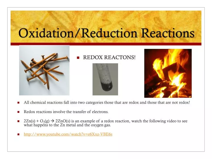 PPT - Oxidation/Reduction Reactions PowerPoint Presentation, free ...