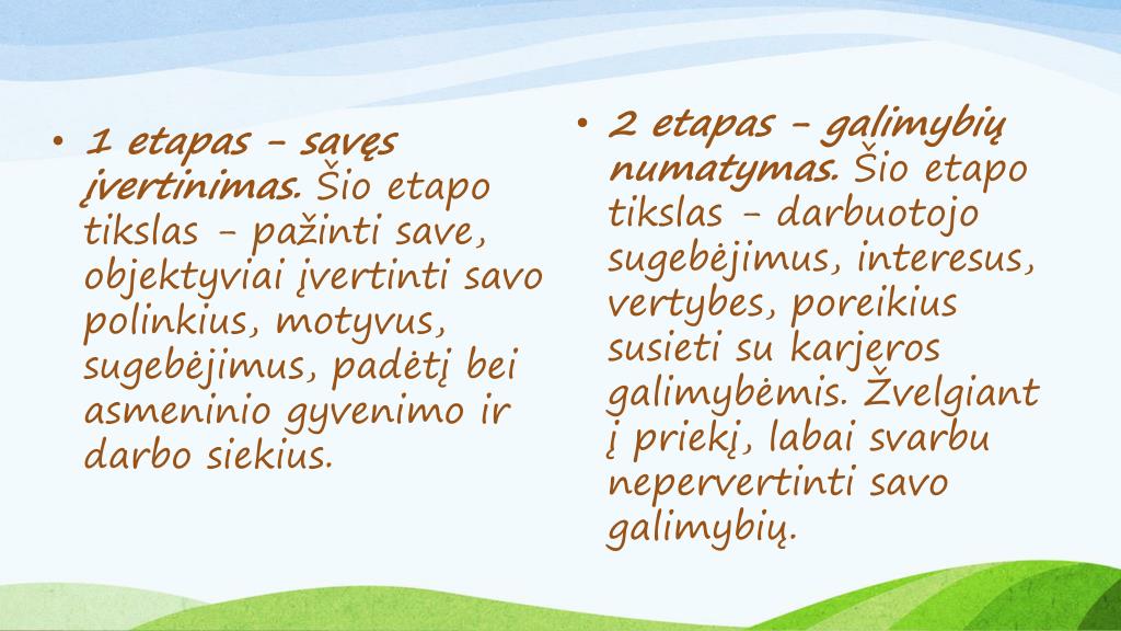 PPT - Karjeros įgyvendinimas PowerPoint Presentation, free download ...