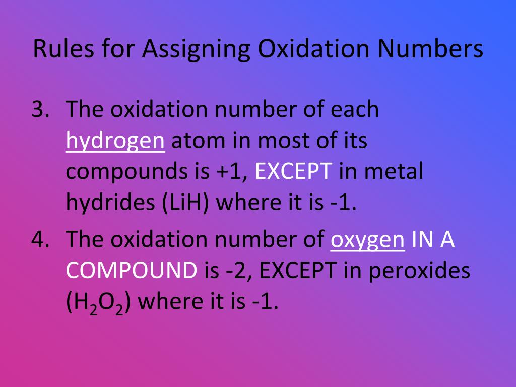 PPT - Oxidation Numbers PowerPoint Presentation, free download - ID:2109854
