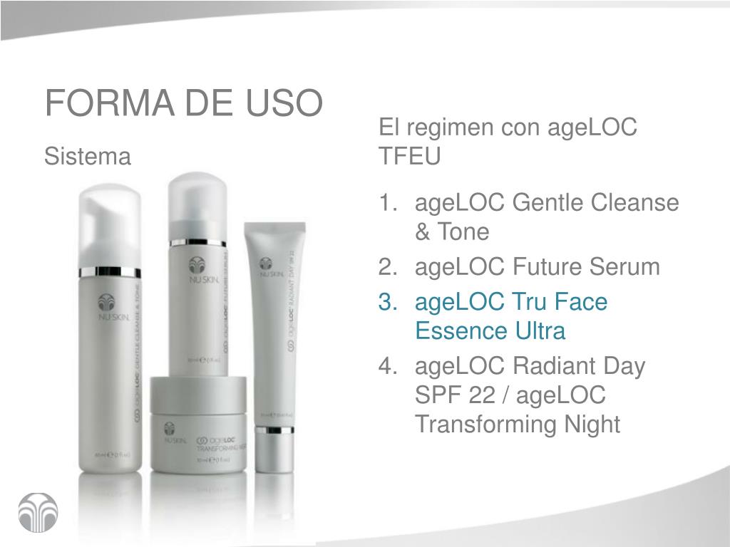 PPT - 2012 OPORTUNIDAD NU SKIN ageLOC ® Tru Face ® Essence Ultra ...