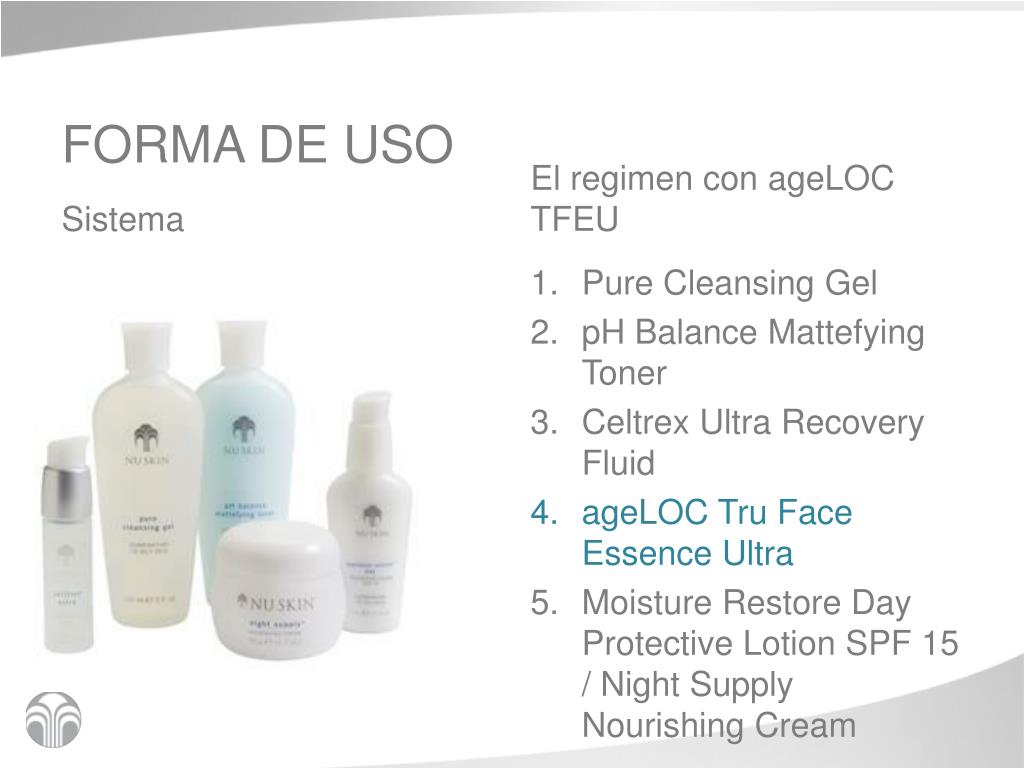 PPT - 2012 OPORTUNIDAD NU SKIN ageLOC ® Tru Face ® Essence Ultra ...