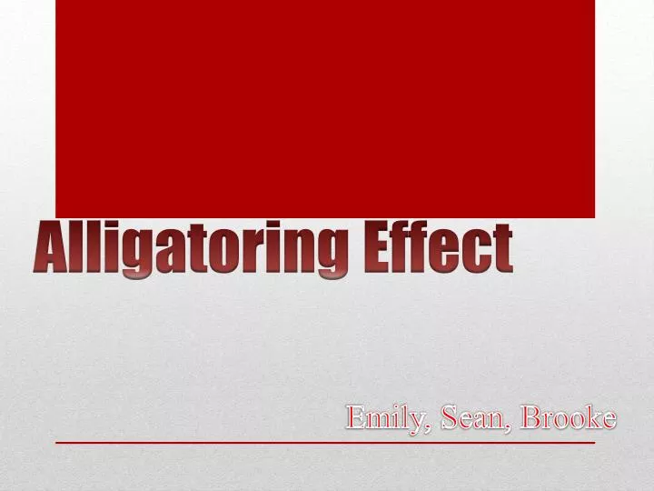 PPT - Alligatoring Effect PowerPoint Presentation, free download - ID ...
