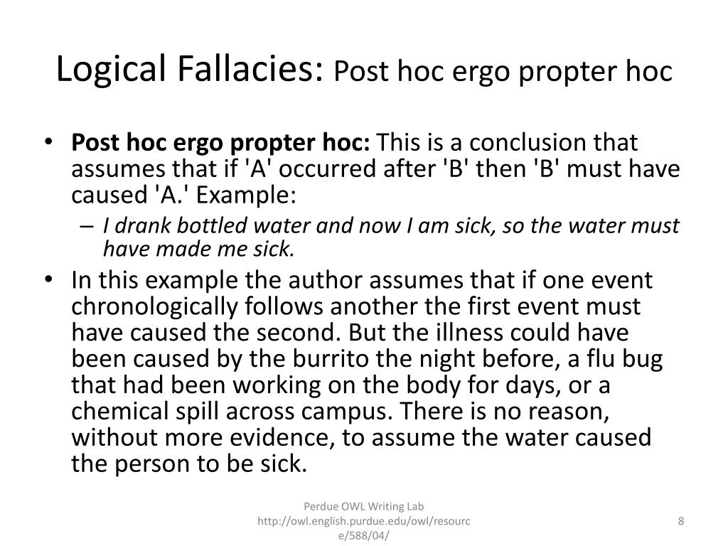 Post Hoc Ergo Propter Hoc Logical Fallacy Post Hoc Ergo Propter Hoc Logical Fallacy