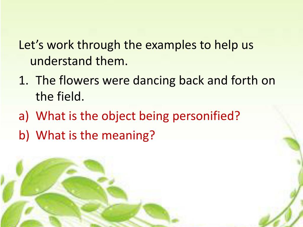 Personification Poems