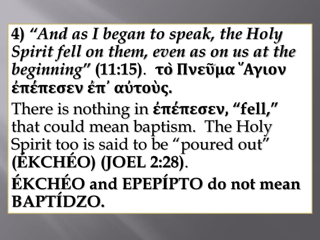 PPT - Were the Household of Cornelius Baptized in the Holy Spirit? Acts ...