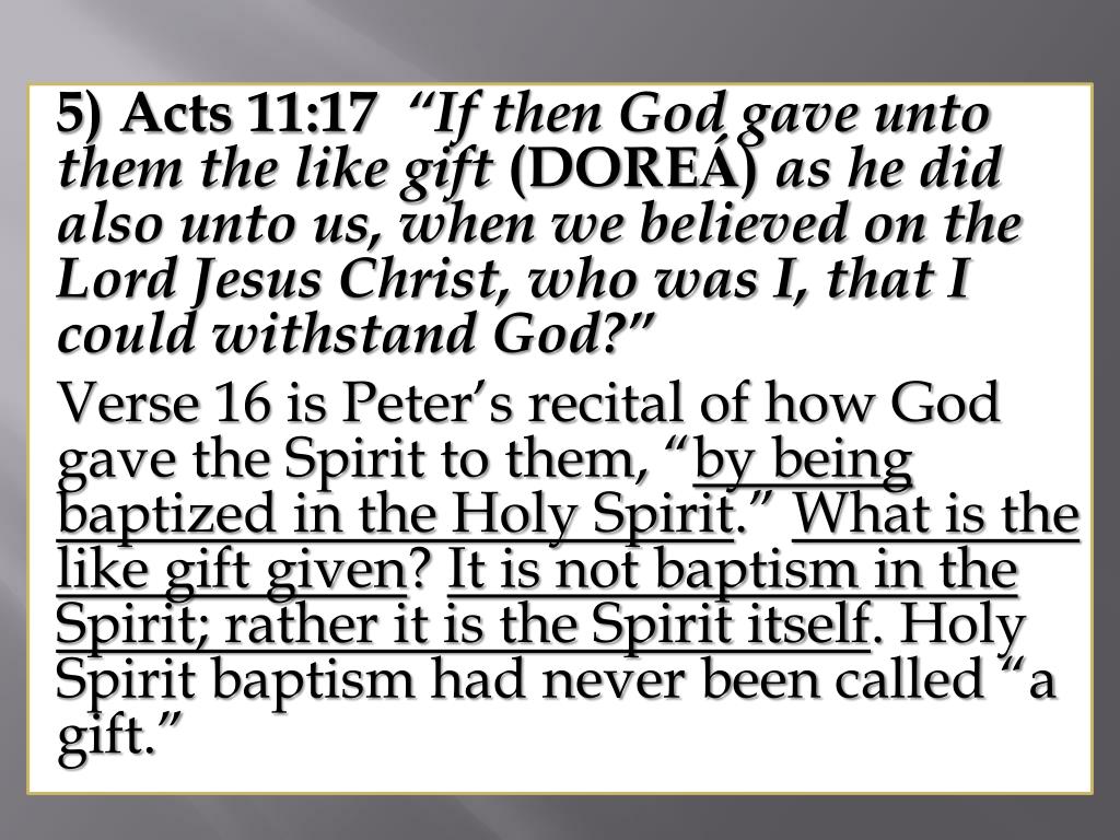 PPT - Were the Household of Cornelius Baptized in the Holy Spirit? Acts ...