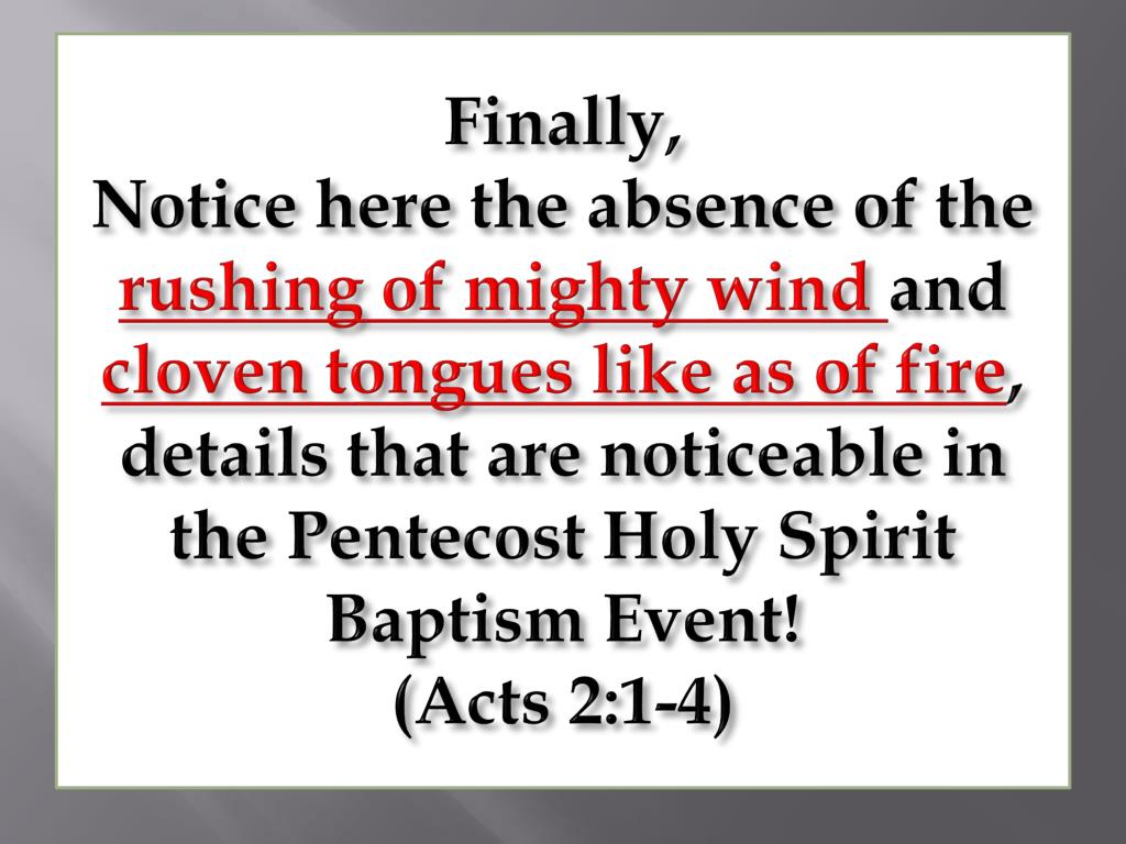 PPT - Were the Household of Cornelius Baptized in the Holy Spirit? Acts ...