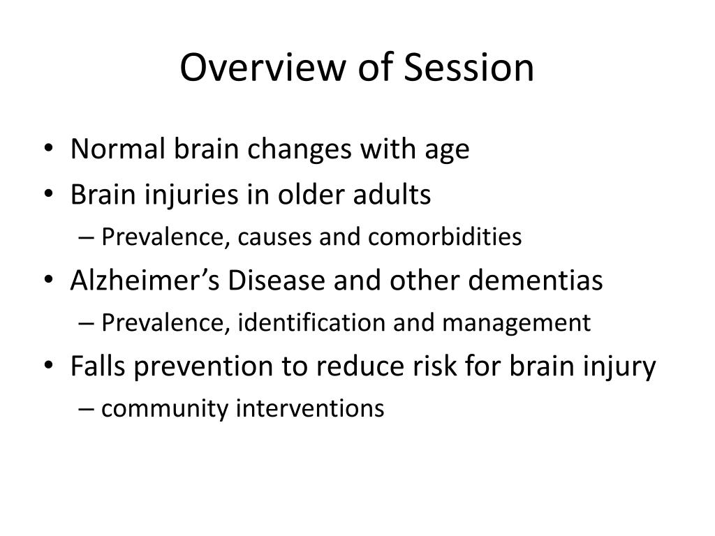 PPT - Normal Aging, Brain Injury and Alzheimer’s Disease PowerPoint ...