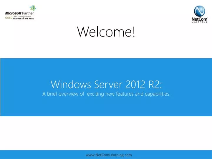 PPT - Windows Server 2012 R2: A brief overview of exciting new features ...