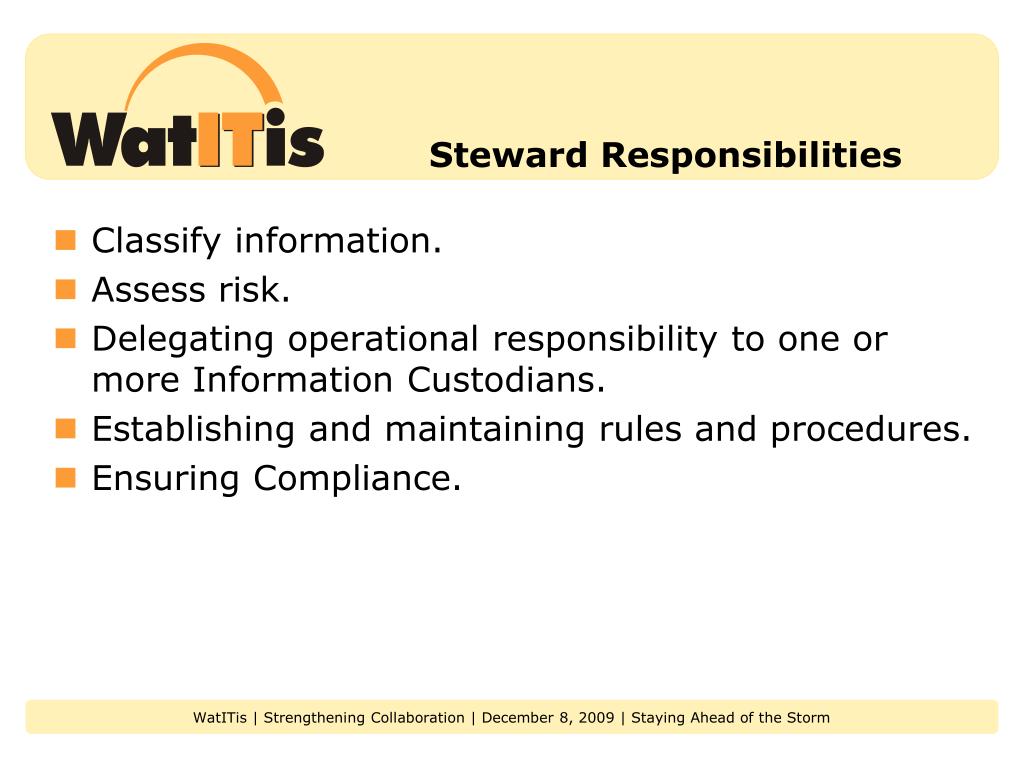 PPT - Staying ahead of the storm: know your role in information ...