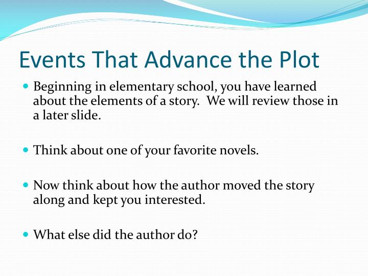 PPT - Events That Advance the Plot PowerPoint Presentation - ID:2114929