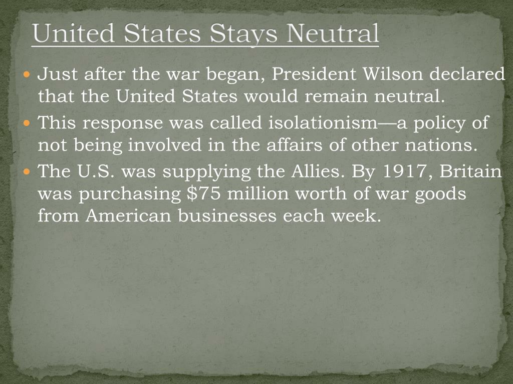 PPT - The United States in World War I PowerPoint Presentation, free ...