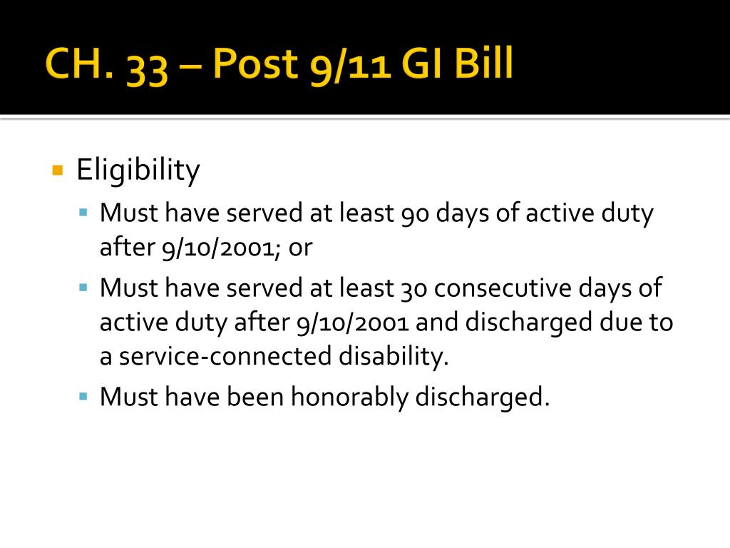 PPT - GI Bill Basic Training Jennifer Matteson – Saint Louis University ...