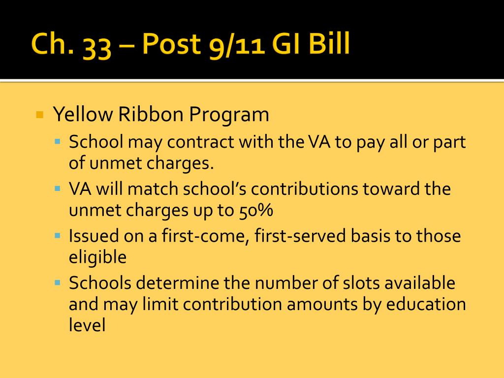 PPT - GI Bill Basic Training Jennifer Matteson – Saint Louis University ...