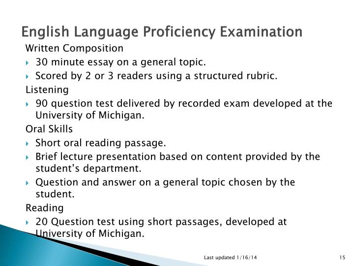 PPT - English Language Proficiency PowerPoint Presentation - ID:2115482