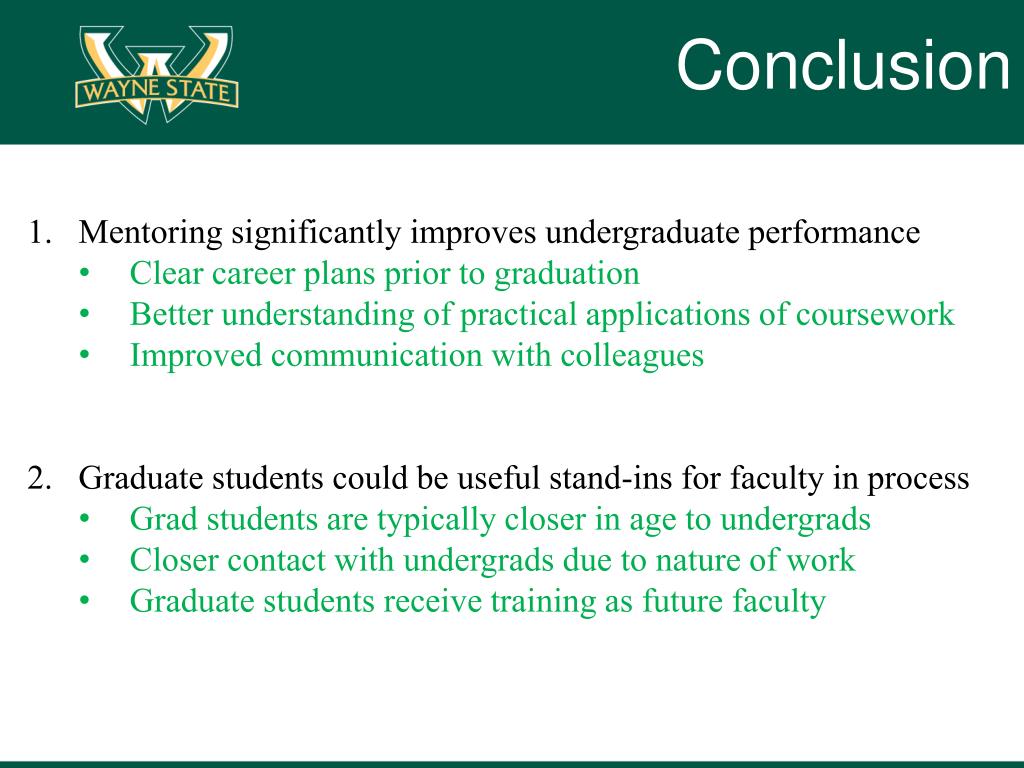 PPT - Graduate Students as Mentors in Research to Enhance Undergraduate ...