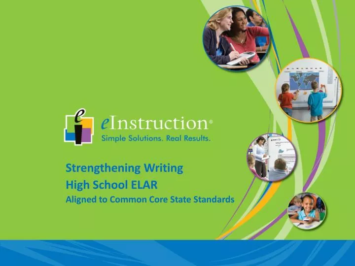 PPT - Strengthening Writing High School ELAR Aligned to Common Core ...