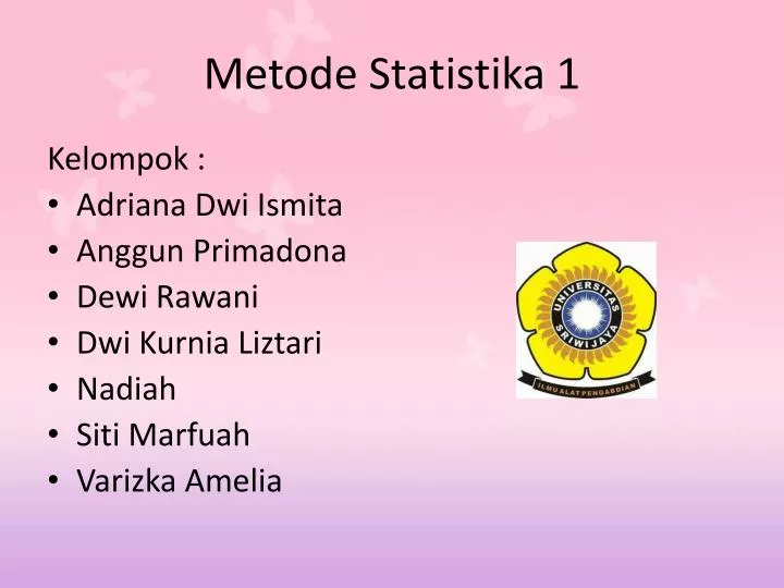 PPT - Metode Statistika 1 PowerPoint Presentation, free download - ID ...