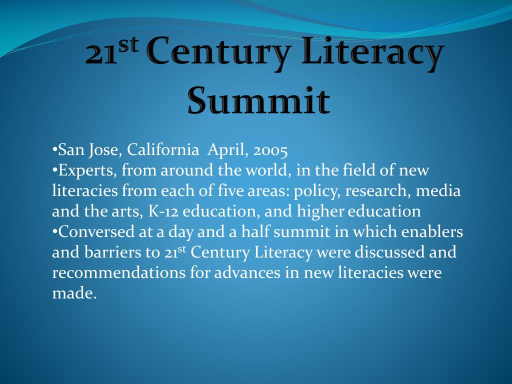 PPT - What is 21 st Century Literacy? PowerPoint Presentation, free download - ID:2115858