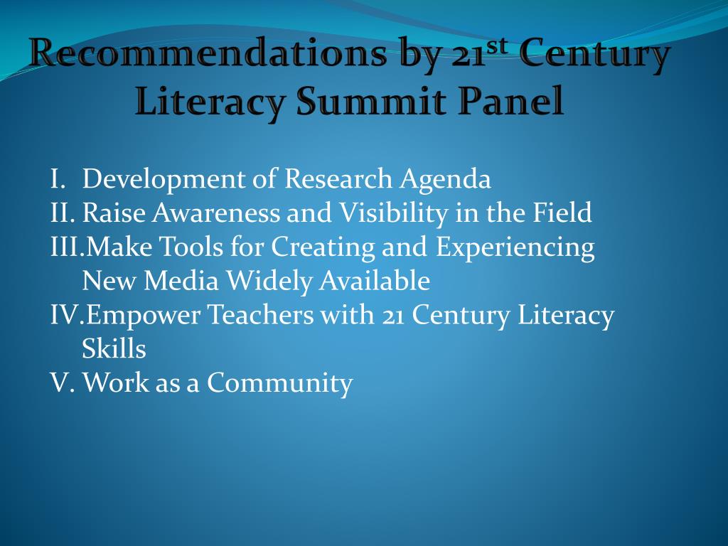 PPT - What is 21 st Century Literacy? PowerPoint Presentation, free ...