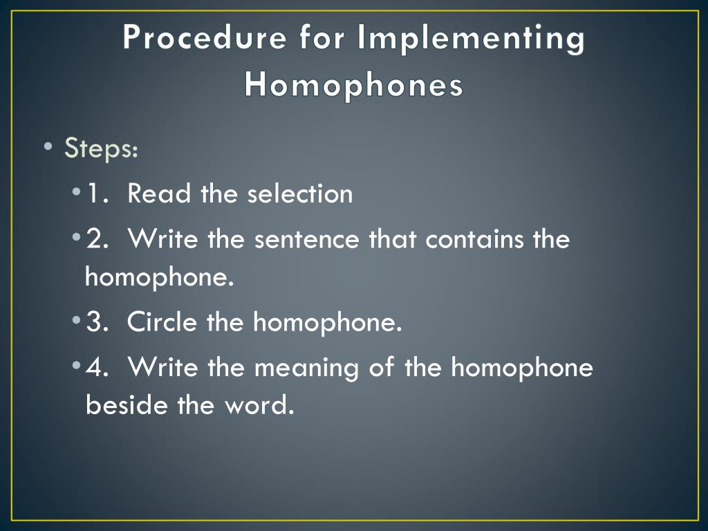 PPT - Homophones Vocabulary PowerPoint Presentation, free download - ID ...