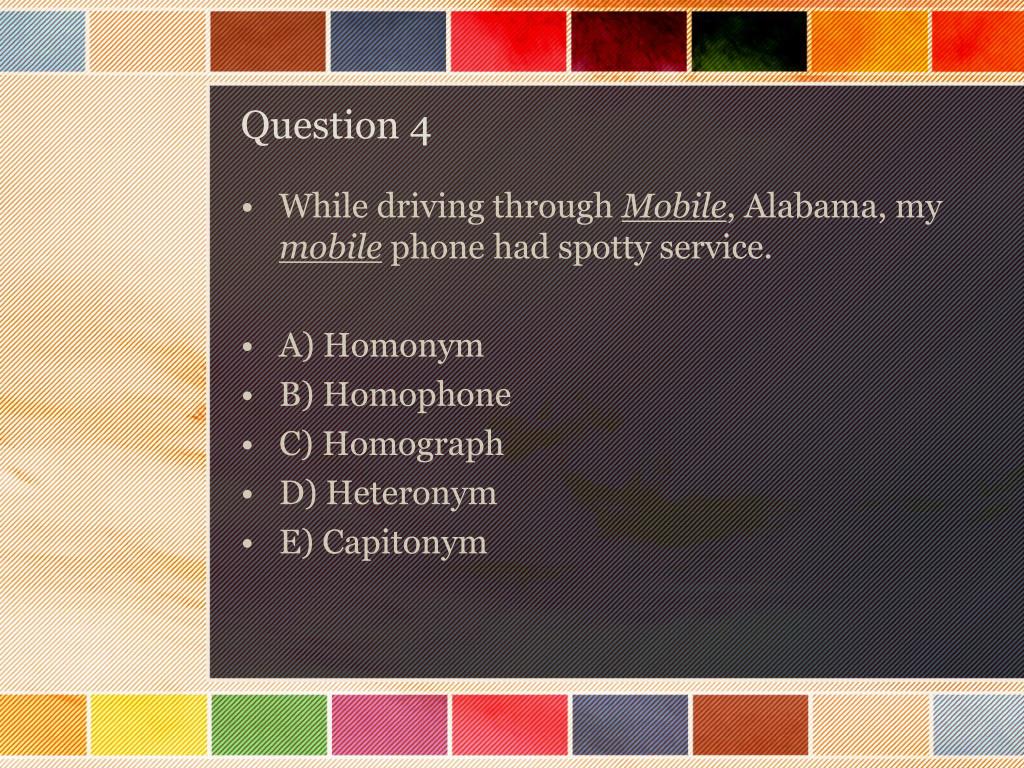 PPT - Homonyms, Homophones, Homographs, Heteronyms, and Capitonyms ...