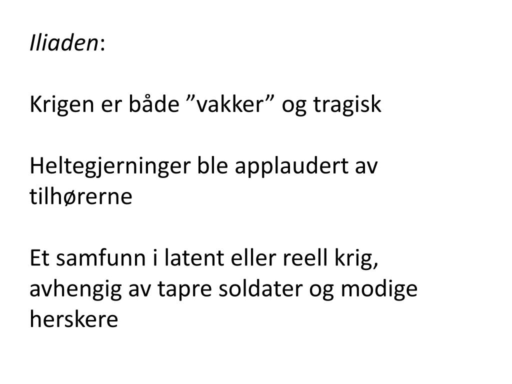 PPT - Homers mytiske verden og Iliaden PowerPoint Presentation, free ...