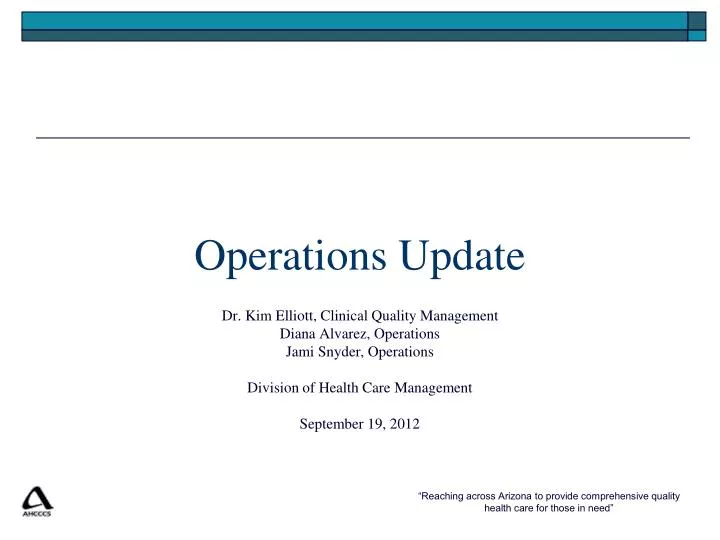 PPT - Operations Update PowerPoint Presentation, free download - ID:2116153