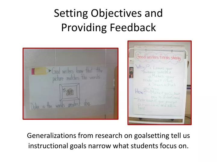 PPT - Setting Objectives and Providing Feedback PowerPoint Presentation ...