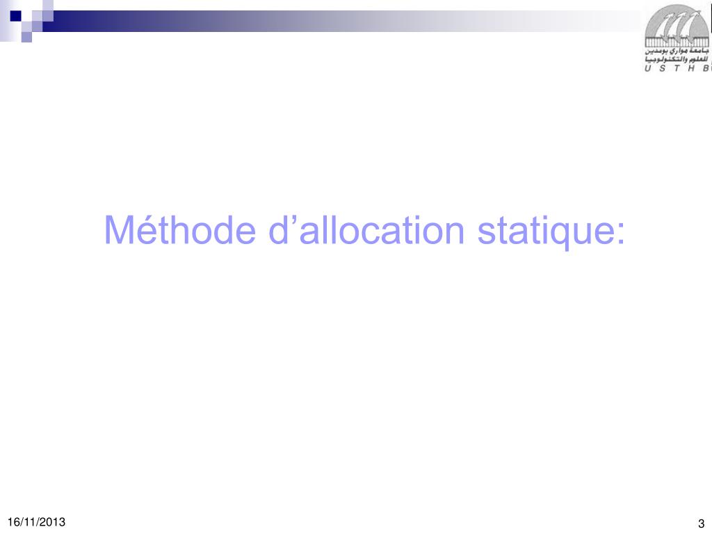 PPT - Techniques aléatoires d'allocation de fréquences pour les réseaux ...